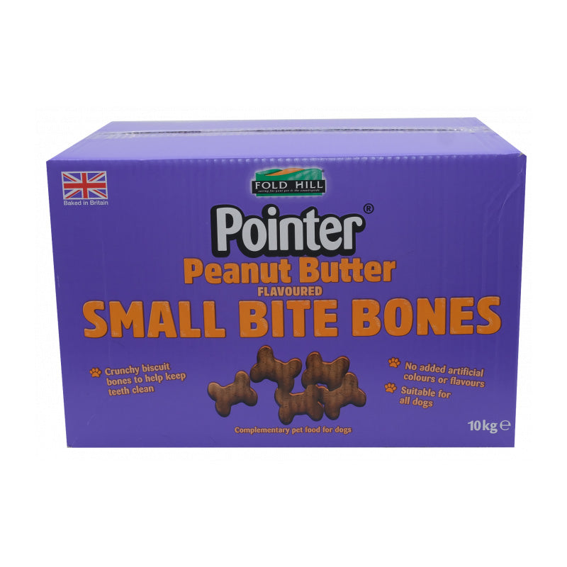 Pointer Peanut Butter Small Bite Dog Treats 10kg - Cheshire Game