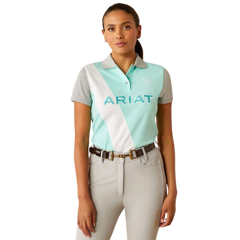 Taryn Polo Shirt In GLASS|ELECTRIC GREEN - Cheshire Game